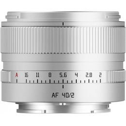 TTARTISAN AF 40mm f2 Sony FE (Vollformat) silber