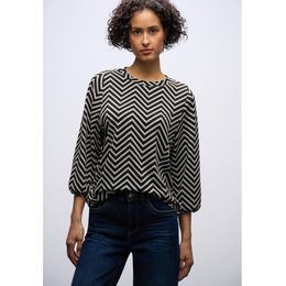 Street One Bluse in Wei&szlig;/ Schwarz - 40% | Gr&ouml;&szlig;e 36 | Damen-tops
