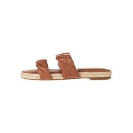 Tommy Hilfiger Shoes Leder-Pantoletten in Hellbraun - 39% | Gr&ouml;&szlig;e 38 | Damen-pantoletten