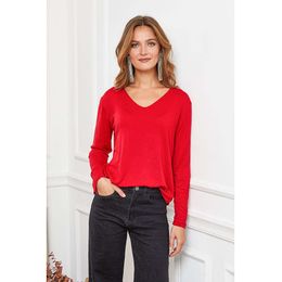 Jos&eacute;fine Wollpullover "Abi" in Rot - 56% | Gr&ouml;&szlig;e M | Damen-pullover-cardigans