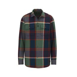 Fynch-Hatton Hemdjacke in Dunkelgr&uuml;n/ Dunkelblau/ Bordeaux - 65% | Gr&ouml;&szlig;e XXL | Herren-plussize