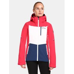 Kilpi Ski-/ Snowboardjacke "Valera" in Pink/ Wei&szlig;/ Dunkelblau - 69% | Gr&ouml;&szlig;e 40 | Damen-outdoorjacken