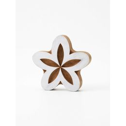Samimi Blockdruck-Stempel ''Flower'' in Natur/ Wei&szlig; - (L)9 x (B)9 cm - 32% | Kreativbedarf-diy