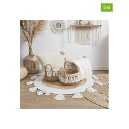 The Home Deco Kids 3er-Set: Aufbewahrungsk&ouml;rbe in Natur/ Creme - 52% | Kisten-koerbe
