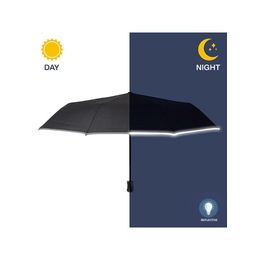 PERLETTI Taschenschirm "Reflective" in Schwarz - &Oslash; 104 cm - 44% | Damen-regenschirme