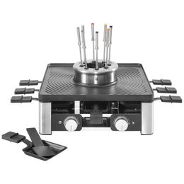 WMF Gourmet-Station Lumero, schwarz, Edelstahl, Metall, antihaftbeschichtete Raclette-Pf&auml;nnchen, regelbarer Thermostat, K&uuml;chenger&auml;te, Tischgrills & Fondues, Raclette-Grills