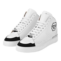 Philipp Plein Low-Top Sneaker - Mid-Top Turnschuhe Hexagon - Gr. 41 (EU) - in Schwarz - f&uuml;r Damen