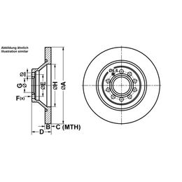 ATE Bremsscheibe 24.0112-0176.1 hinten rechts links voll 302,0mm f&uuml;r VAG 4F0615601G