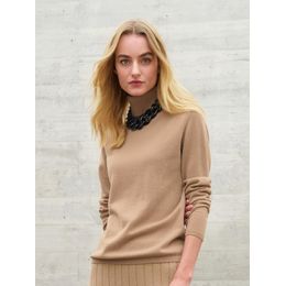 Peter Hahn - Rollkragen-Pullover aus Schurwolle und Kaschmir, braun, Gr. 48 / XL - Schurwolle