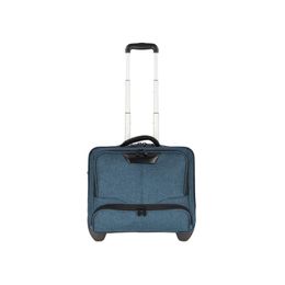 Dermata 2 Rollen Businesstrolley 41 cm Laptopfach in blau | Gr.: onesize
