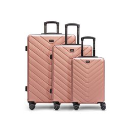 Redolz Essentials 07 3-SET 4 Rollen Kofferset 3-teilig in rose 2 | Gr.: onesize