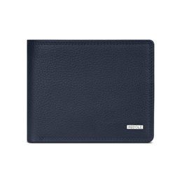 Redolz Leather Essentials QF Geldb&ouml;rse RFID Leder 12 cm ausklappbar in navy | Gr.: onesize