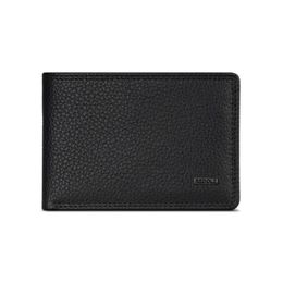 Redolz Leather Essentials QF kleine Geldb&ouml;rse RFID Leder 10,5 cm in all black | Gr.: onesize