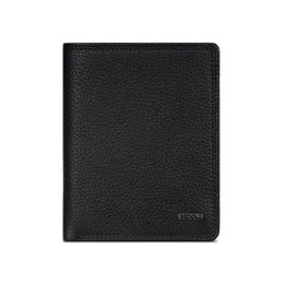 Redolz Leather Essentials HF Geldb&ouml;rse RFID Leder 9,5 cm ausklappbar in all black | Gr.: onesize