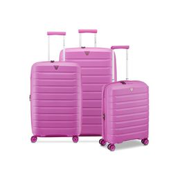 Roncato B-Flying Move 4 Rollen Kofferset 3-teilig mit Dehnfalte in pink | Gr.: onesize