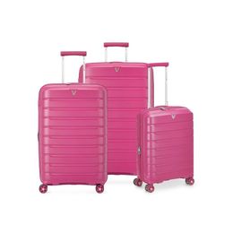 Roncato B-Flying Move 4 Rollen Kofferset 3-teilig mit Dehnfalte in magenta | Gr.: onesize