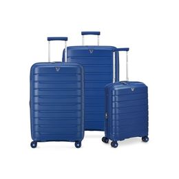 Roncato B-Flying Move 4 Rollen Kofferset 3-teilig mit Dehnfalte in blau | Gr.: onesize