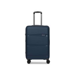 d&n D&N Travel Line 4300-Plus 4 Rollen Trolley M 65 cm mit Dehnfalte in dark blue | Gr.: onesize