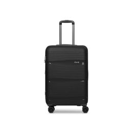 d&n D&N Travel Line 4300-Plus 4 Rollen Trolley M 65 cm mit Dehnfalte in black | Gr.: onesize