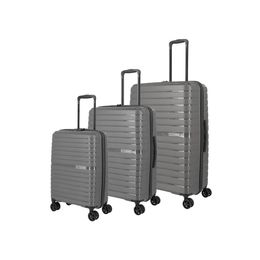 Travelite Trient 4 Rollen Kofferset 3-teilig in anthrazit | Gr.: onesize