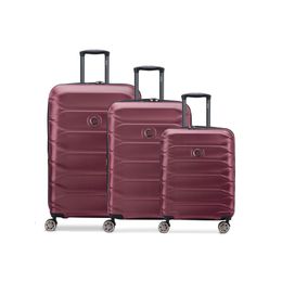 Delsey Meteor 4 Rollen Kofferset 3-teilig mit Dehnfalte in bordeaux | Gr.: onesize
