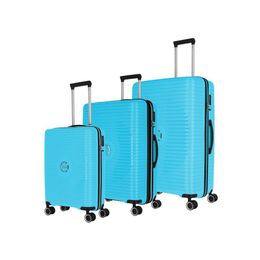 Travelite Orbita 4 Rollen Kofferset 3-teilig mit Dehnfalte in t&uuml;rkis | Gr.: onesize