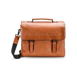 Farmhood Memphis Aktentasche XXL 3 F&auml;cher Leder 39 cm in cognac 2 | Gr.: onesize