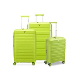 Roncato B-Flying Move 4 Rollen Kofferset 3-teilig mit Dehnfalte in cyber lime | Gr.: onesize