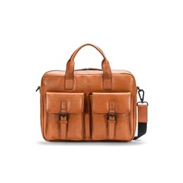 Farmhood Memphis Aktentasche Leder 39 cm Laptopfach in cognac | Gr.: onesize