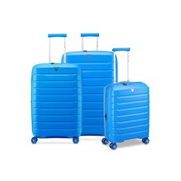 Roncato B-Flying Move 4 Rollen Kofferset 3-teilig mit Dehnfalte in sky blau | Gr.: onesize