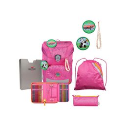 DerDieDas ErgoFlex Easy ECO Schulranzen-Set 6-teilig in Pink Planet | Gr.: onesize