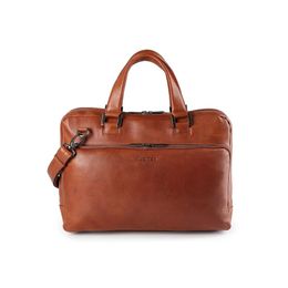 Plevier Vintage Larry Aktentasche Leder 40 cm Laptopfach in cognac | Gr.: onesize