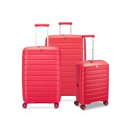 Roncato B-Flying Move 4 Rollen Kofferset 3-teilig mit Dehnfalte in radiant red | Gr.: onesize