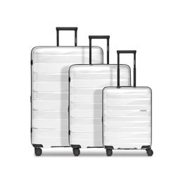 Bergpfeil Travel 4-Rollen Kofferset 3-tlg. mit Dehnfalte in ice white metallic | Gr.: onesize