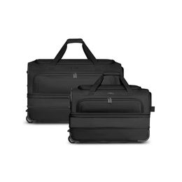 Redolz Duffle Essentials 2-Rollen Reisetasche Set 2 tlg. M+L mit Dehnfalte in black | Gr.: onesize