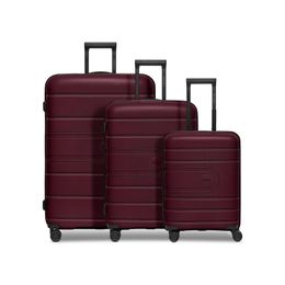 Redolz Essentials 11 4 Rollen Kofferset 3-teilig mit Dehnfalte in burgundy | Gr.: onesize