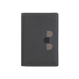 DuDu Capri Geldb&ouml;rse RFID Schutz Leder 8 cm in anthracite mosaic | Gr.: onesize