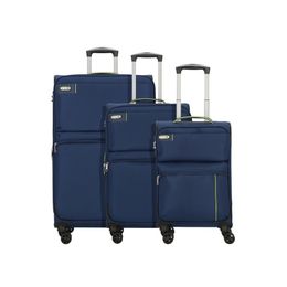 d&n D&N Travel Line 6704 4-Rollen Kofferset 3tlg. in blau | Gr.: onesize