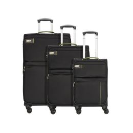 d&n D&N Travel Line 6704 4-Rollen Kofferset 3tlg. in schwarz | Gr.: onesize