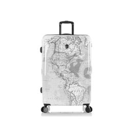 Heys Fashion 4 Rollen Trolley L 76 cm mit Dehnfalte in black-white world map | Gr.: onesize