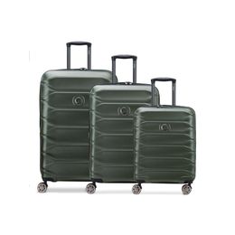 Delsey Meteor 4 Rollen Kofferset 3-teilig mit Dehnfalte in olive | Gr.: onesize