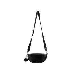 Seidenfelt Nesna Umh&auml;ngetasche 27 cm in croco print black | Gr.: onesize