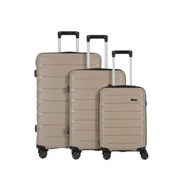 d&n D&N Travel Line 4100 4 Rollen Kofferset 3-teilig in taupe | Gr.: onesize