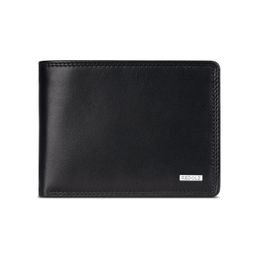 Redolz Leather Essentials QF Geldb&ouml;rse RFID Leder 12 cm ausklappbar in classic black | Gr.: onesize