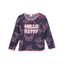 Langarmshirt Hello Kitty mit Glitzer in Dunkelgrau | Gr.: 110