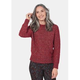 GOLDNER Strickpullover Flauschiger Boucl&eacute;-Pullover, Stehkragen in cayenne / melange | Gr.: 46