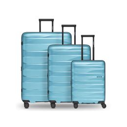 Bergpfeil Travel 4-Rollen Kofferset 3-tlg. mit Dehnfalte in glacier blue metallic | Gr.: onesize