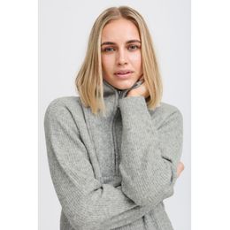 Pulz Jeans PZASTRA Zipper Roll Neck Pullover oversize in Light Grey Melange | Gr.: XS