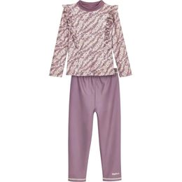 Playshoes Kinder Bade Set "Uv-Schutz Bade-Set Bl&uuml;mchen 1/1 Arm Und Legging" in Lila | Gr.: 86/92
