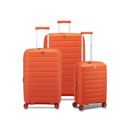 Roncato B-Flying Move 4 Rollen Kofferset 3-teilig mit Dehnfalte in orange | Gr.: onesize